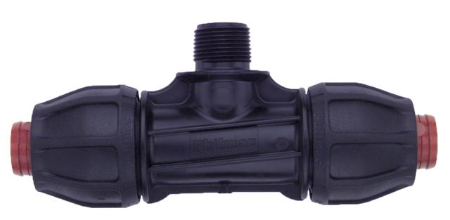 Compression Tee Rural PE x PE x MI BSP - Vinidex Pty Ltd