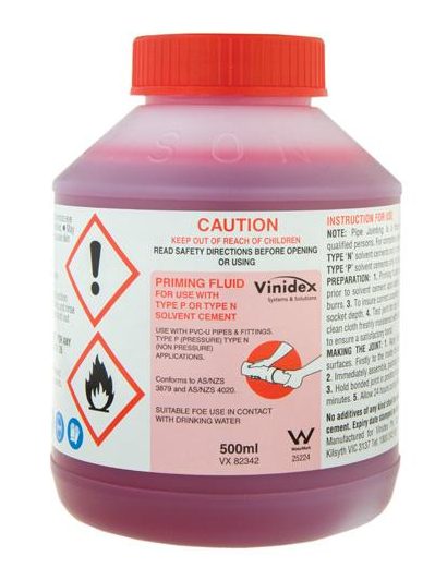 Priming Fluid - Red - Vinidex Pty Ltd