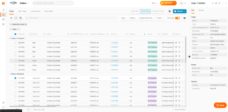 TMS, Transport Management System - Vinidex Pty Ltd