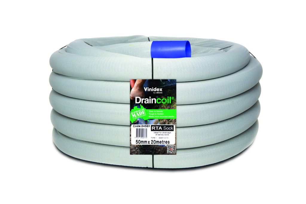 Draincoil® SN8 CL400 with Filtersock - Vinidex Pty Ltd